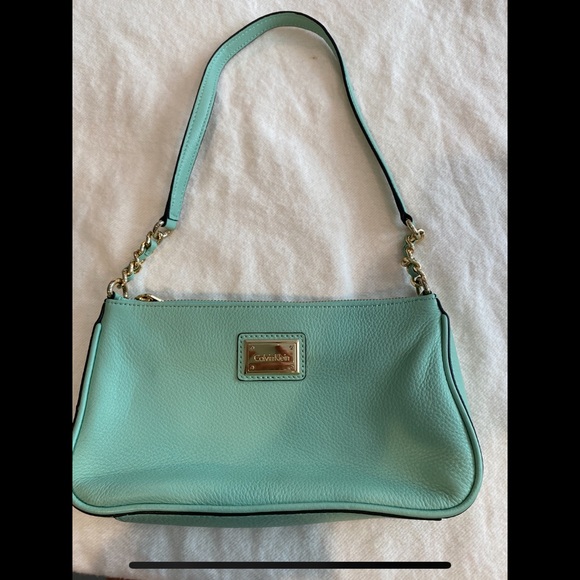 Calvin Klein | Bags | Calvin Klein Turquoise Small Shoulder Bag | Poshmark